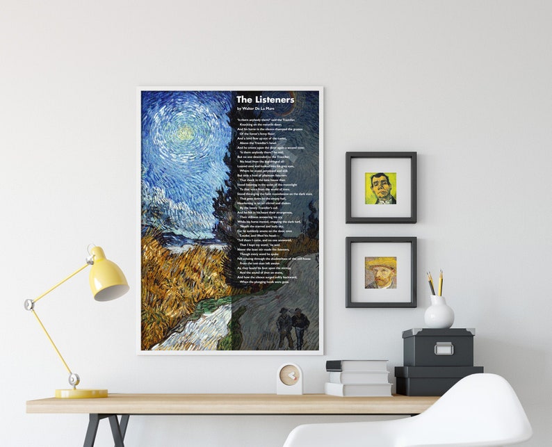 The Listeners Poem by Walter De La Mare starry Night Art - Etsy Australia