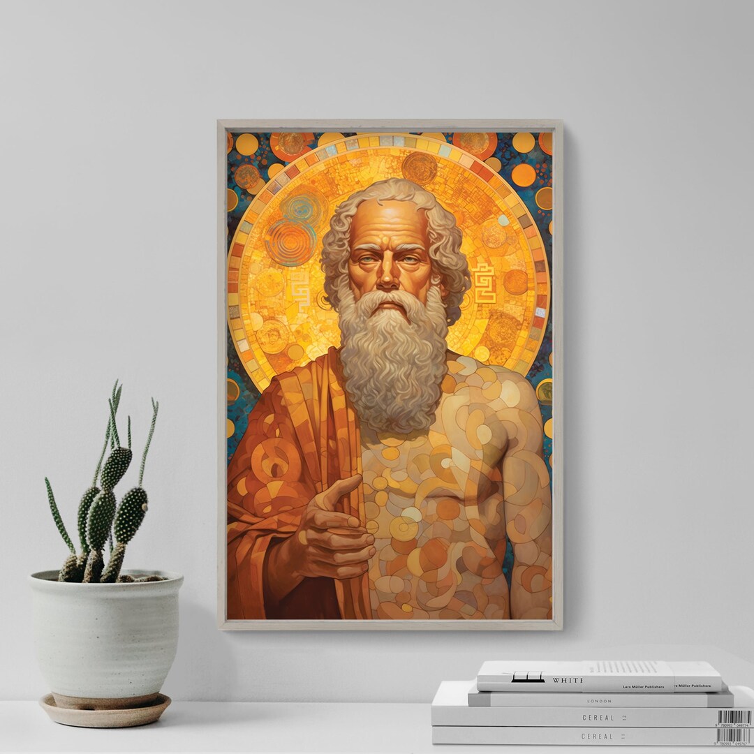 Socrates Ancient Greece Inspired by Gustav Klimt / Foley - Art Print ...