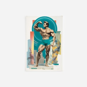 Bodybuilding Vintage Posters 4 - Art Print Poster Painting - Giclee ...