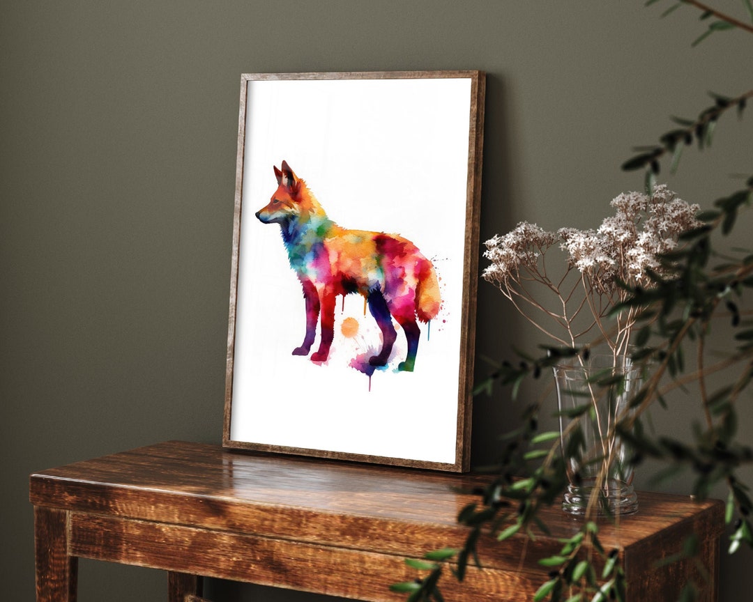Watercolour Animal Dhole - Art Print Poster Painting - Museum Quality ...