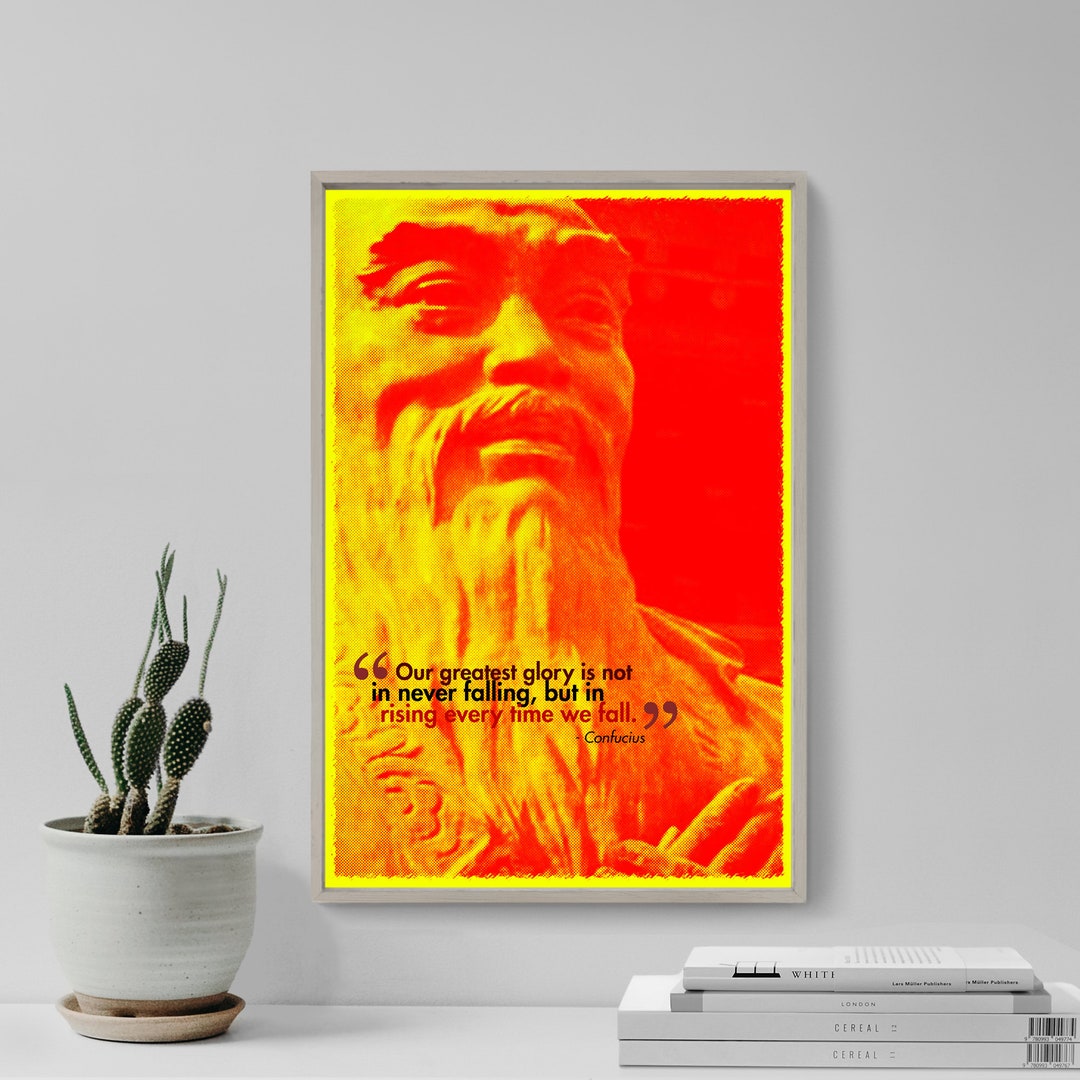 Confucius Original Art Print - Photo Poster Gift Quote - Chinese ...