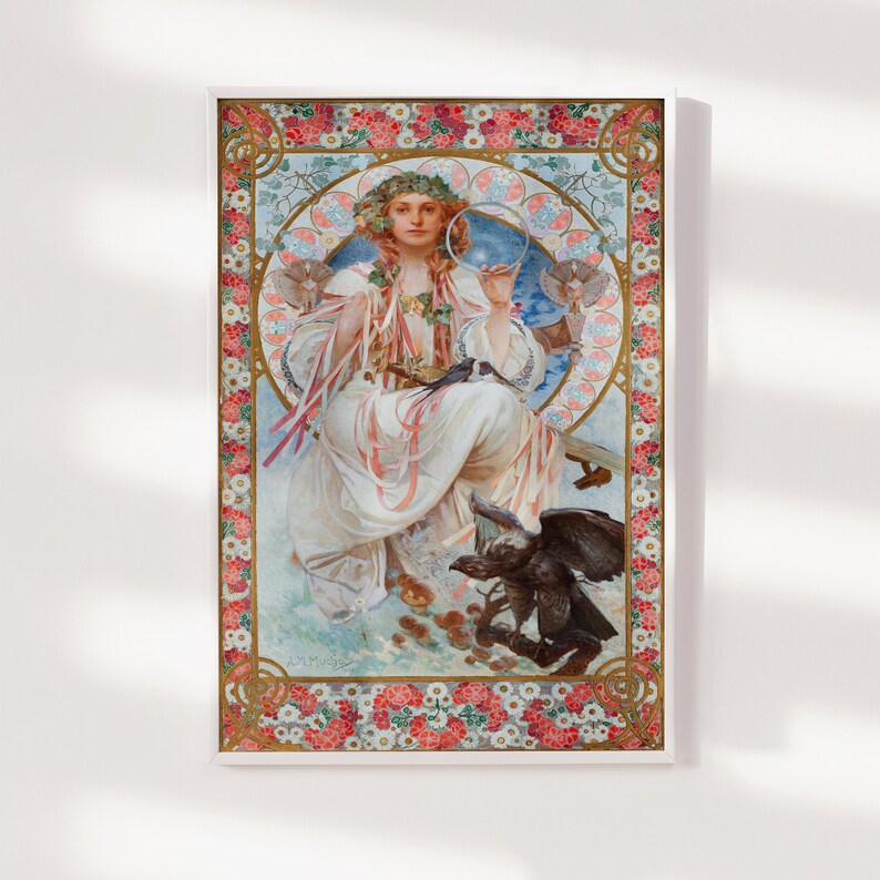 Alphonse Mucha - Portrait of Josephine Crane Bradley as Slavia C. (1908 ...