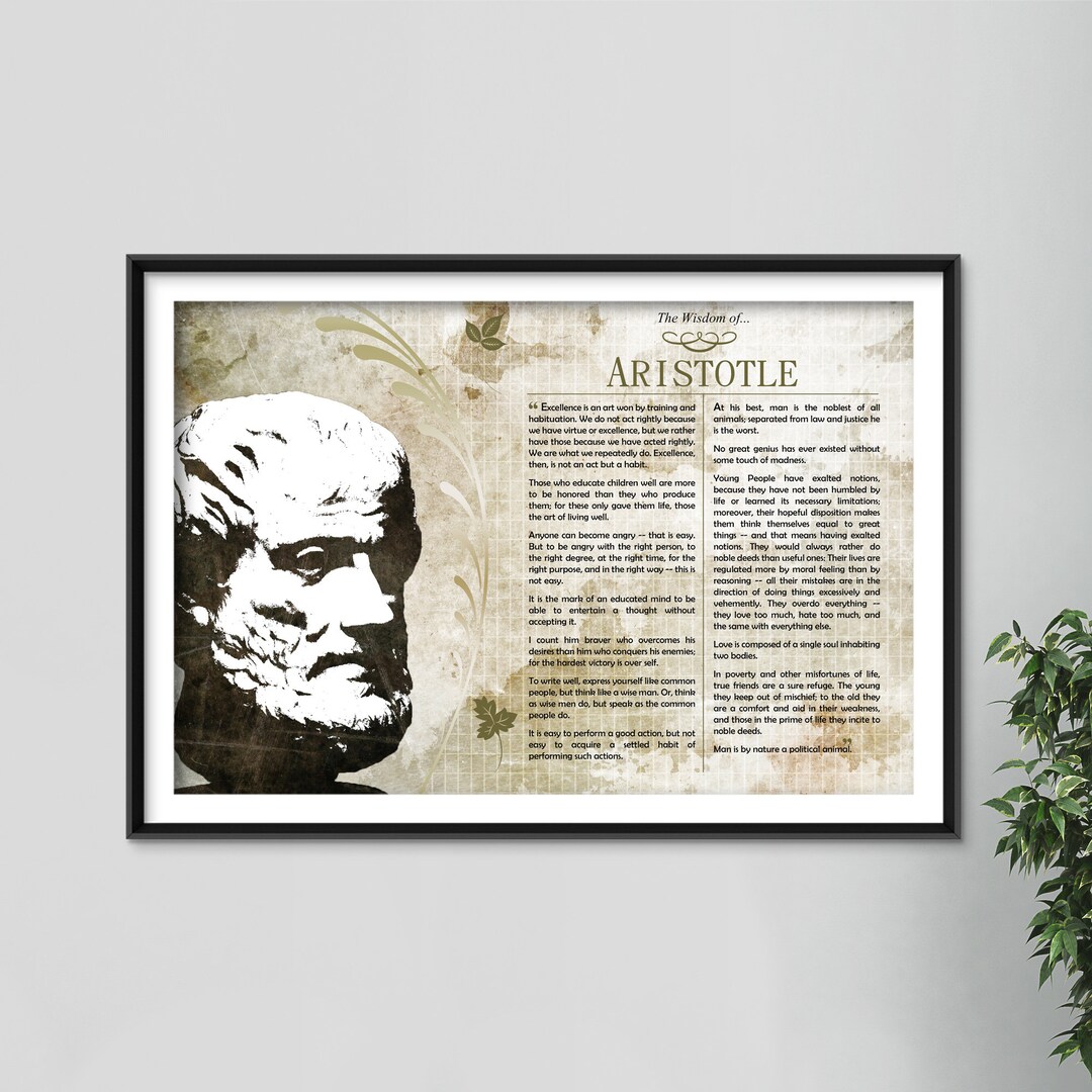 The Wisdom of Aristotle - Original Art Print Featuring His Greatest ...