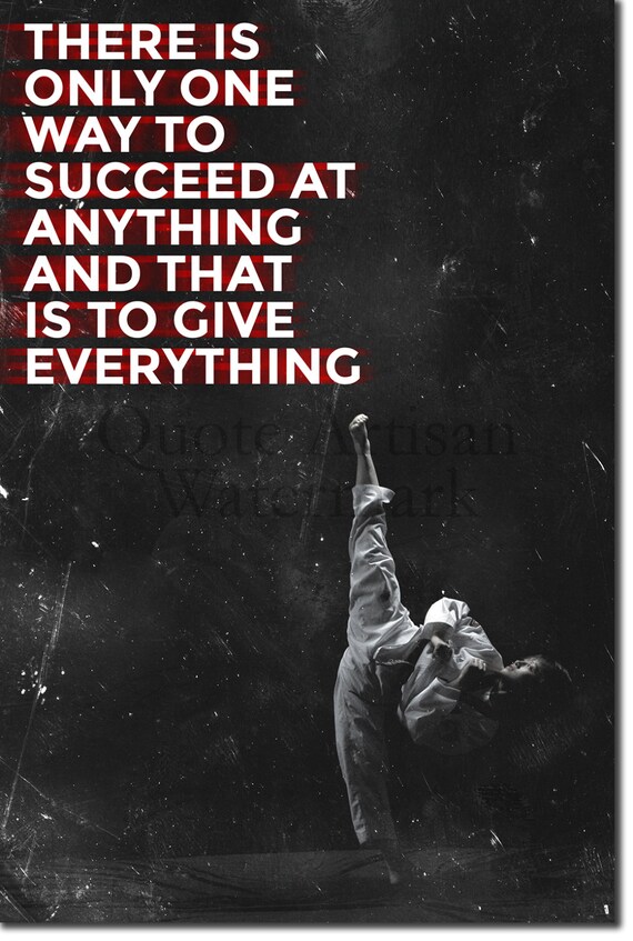Taekwondo Motivational Print 10 There is only one way | Etsy