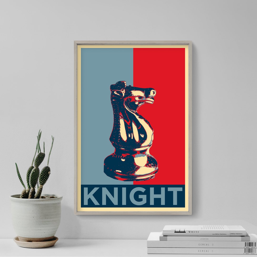 Chess Knight Original Art Print - Photo Poster Gift Giclee Wall Home ...