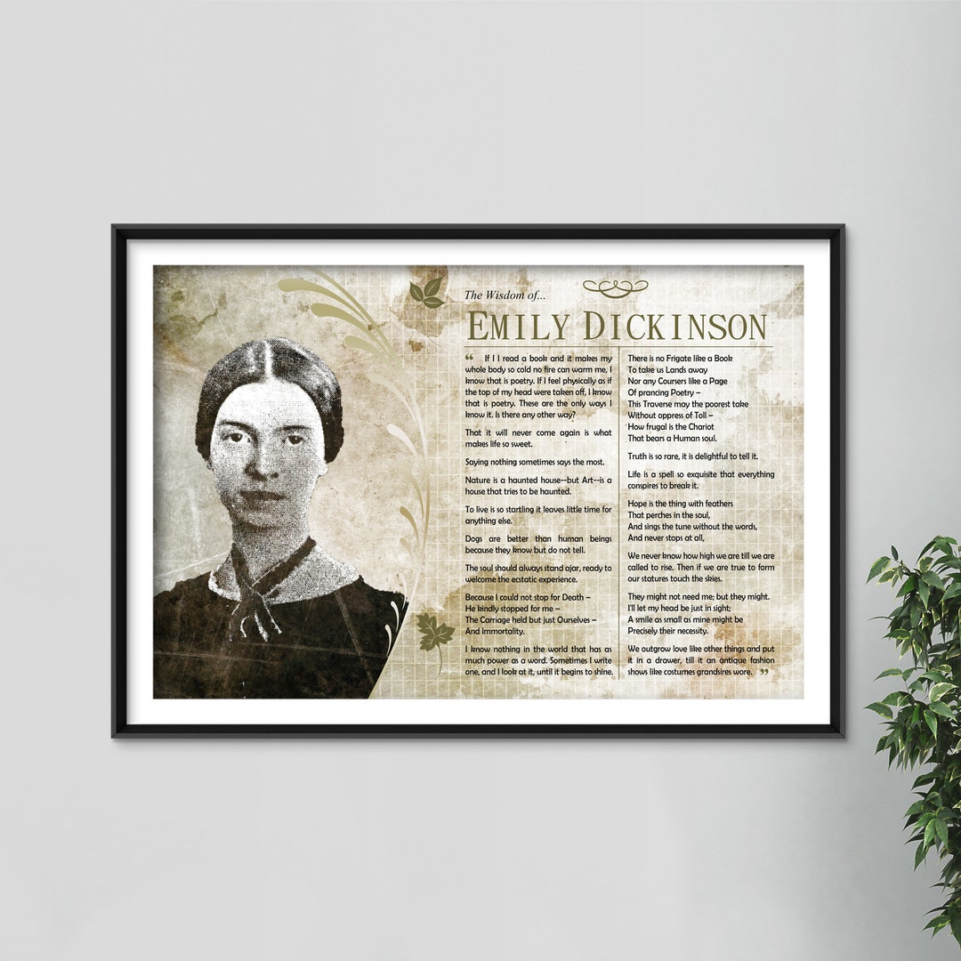 The Wisdom of Emily Dickinson - Original Art Print Featuring Her ...