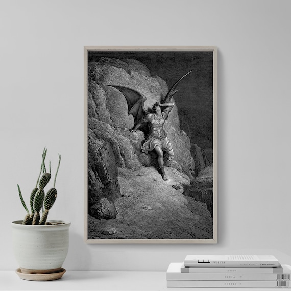 Gustave Dore the Fall of Satan / Paradise Lost 1866 | Etsy