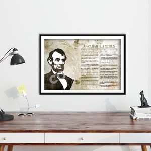Abraham Lincoln Greatest Quotes - Original Art Print Featuring His ...