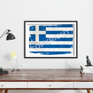 Greek Flag Motivational Print - National Pride Quote - Unique Photo ...