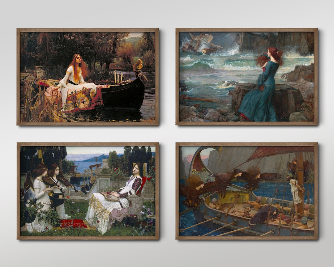 Set of Four John William Waterhouse Prints - 4 Classic Paintings ...