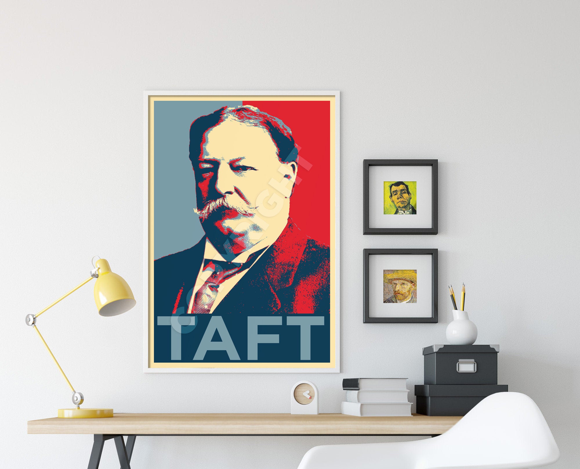 William Howard Taft Original Art Print - Photo Poster Gift - 27th ...