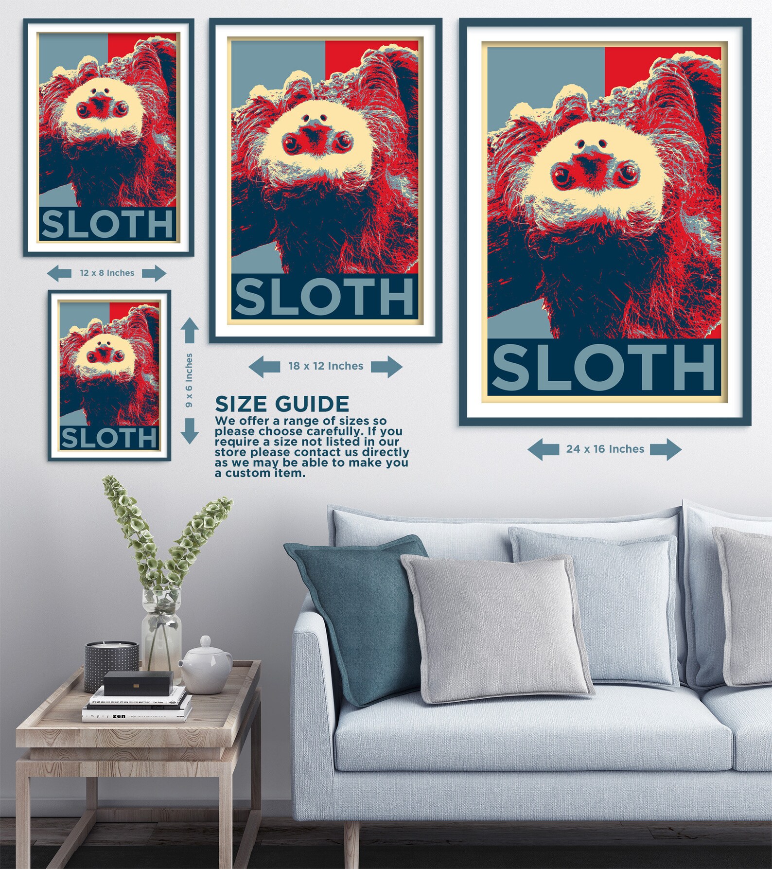 Sloth Original Art Print Photo Poster Gift Wall Home Decor | Etsy