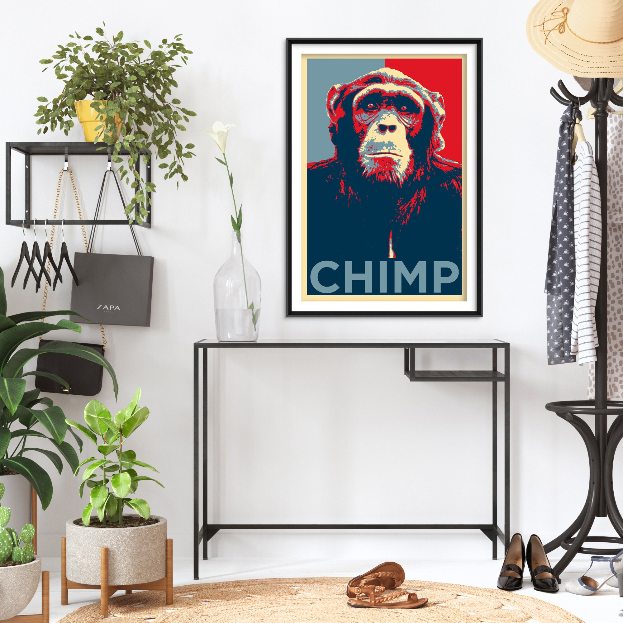 Chimp Original Art Print - Photo Poster Gift Wall Home Decor - Hope ...