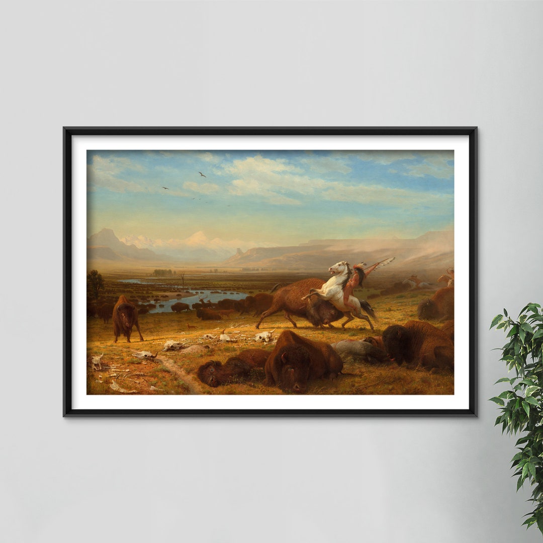 Albert Bierstadt - the Last of the Buffalo (1888) - Classic Painting ...