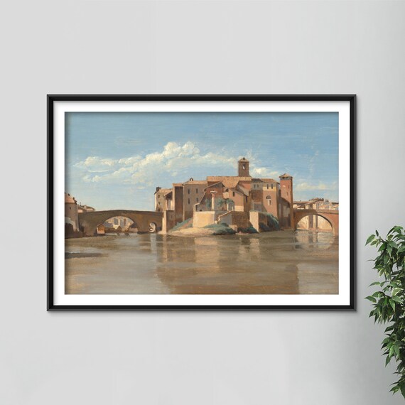 Jean Baptiste Camille-corot the Island and Bridge of San - Etsy
