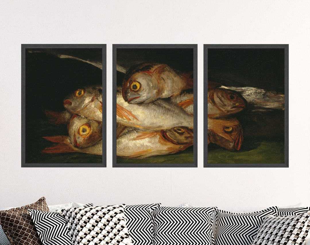 Set of Three Francisco Goya Prints - Still Life With Golden Bream ...