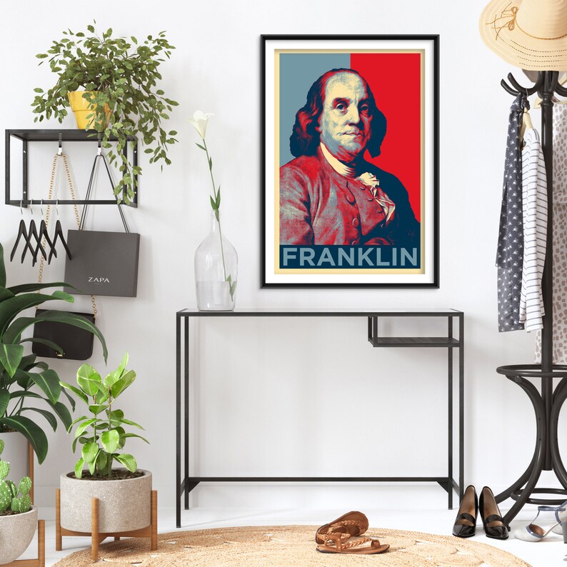 Benjamin Franklin Original Art Print Photo Poster Gift Wall - Etsy