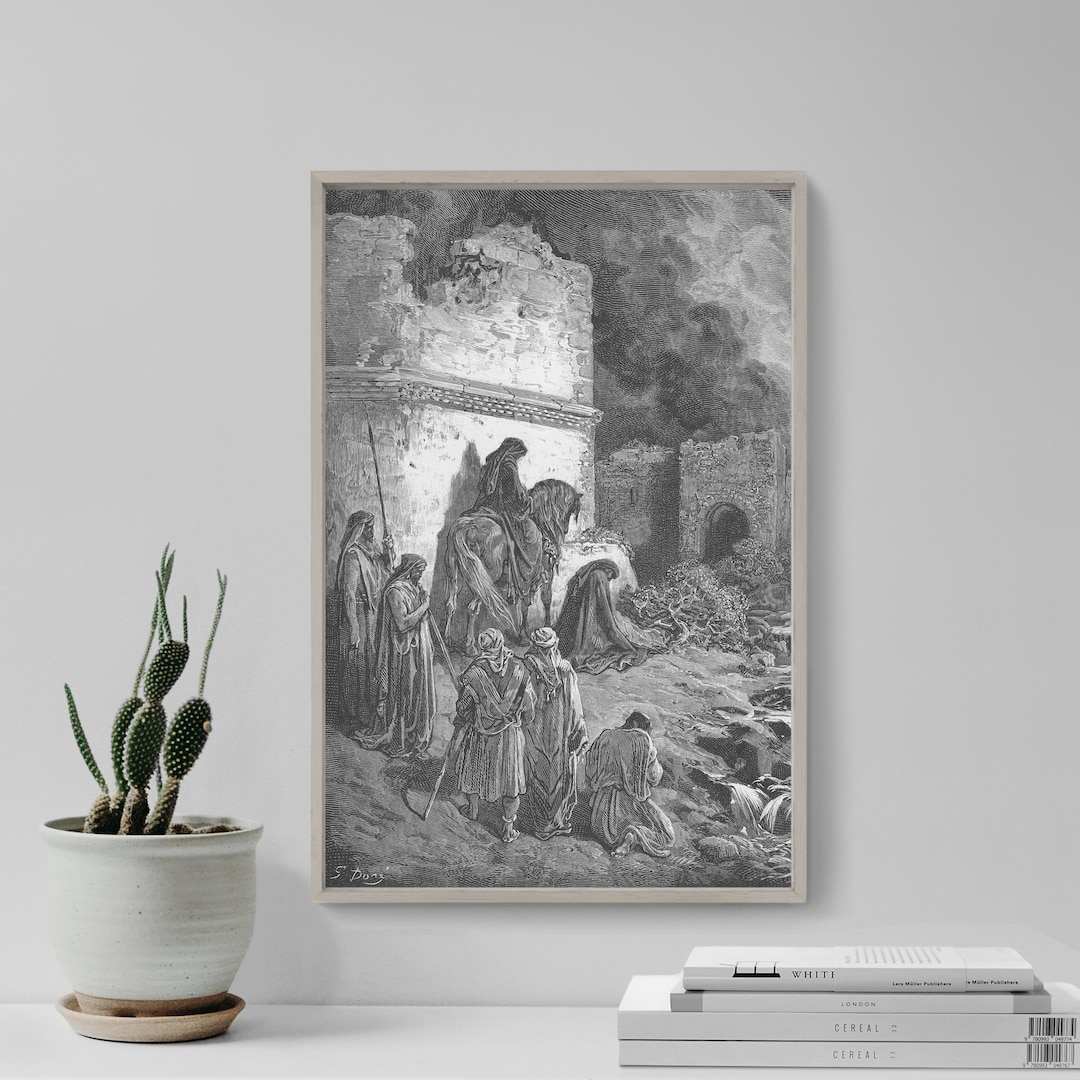 Gustave Dore - Nehemiah Views the Ruins of Jerusalem's Walls (1866 ...