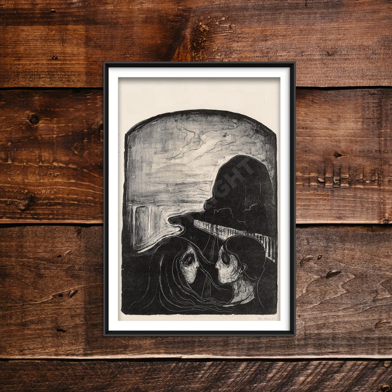 Edvard Munch - Attraction (1896) - Reproduction of a Classic Edward ...
