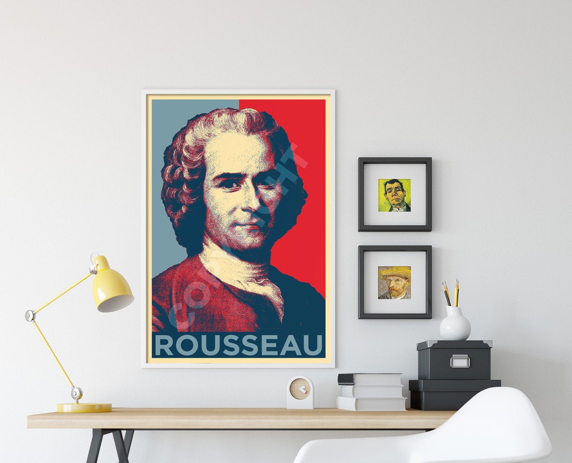 Jean Jacques Rousseau Original Art Print - Photo Poster Gift Decor ...