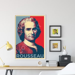Jean Jacques Rousseau Original Art Print - Photo Poster Gift Decor ...