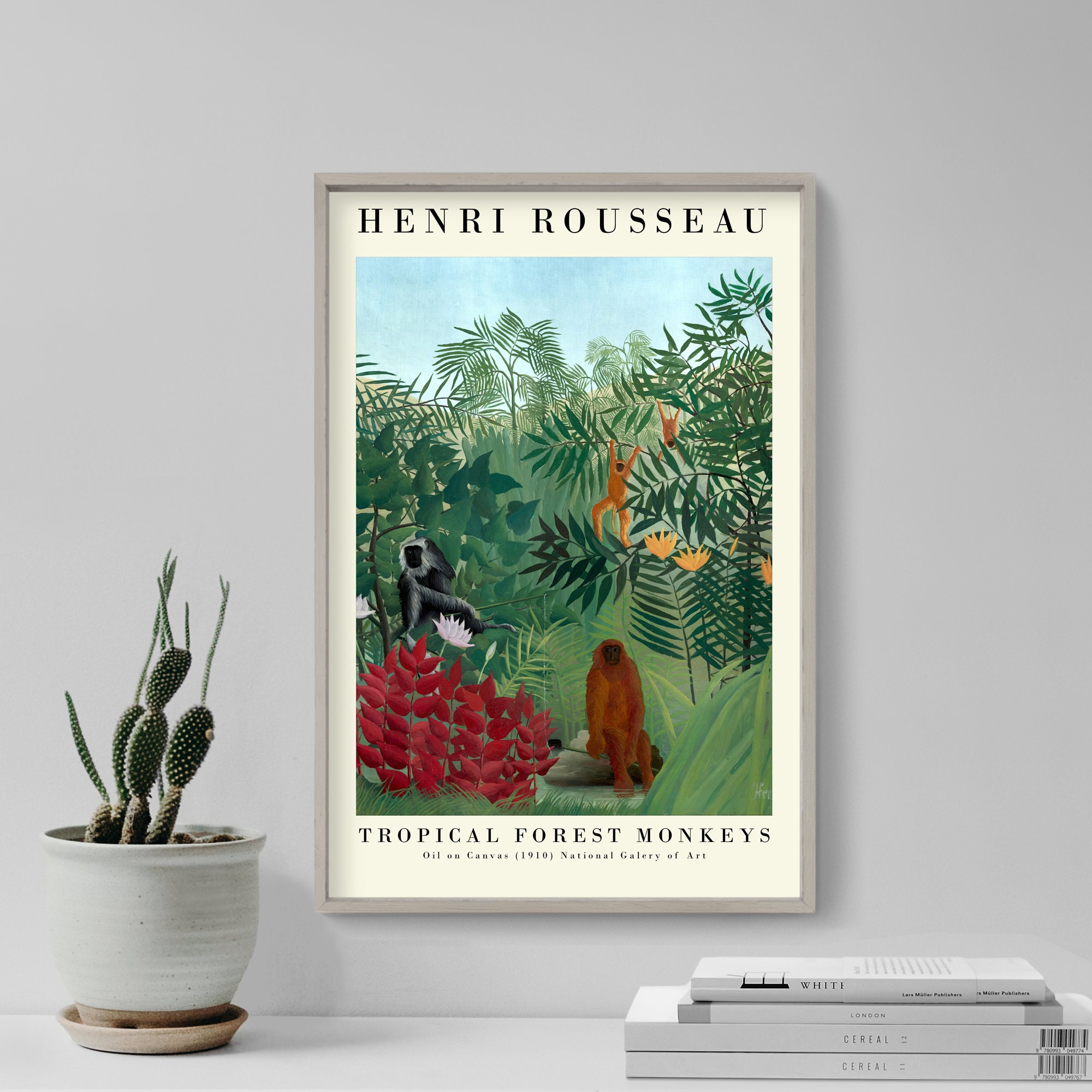 Henri Rousseau Tropical Forest With Monkeys