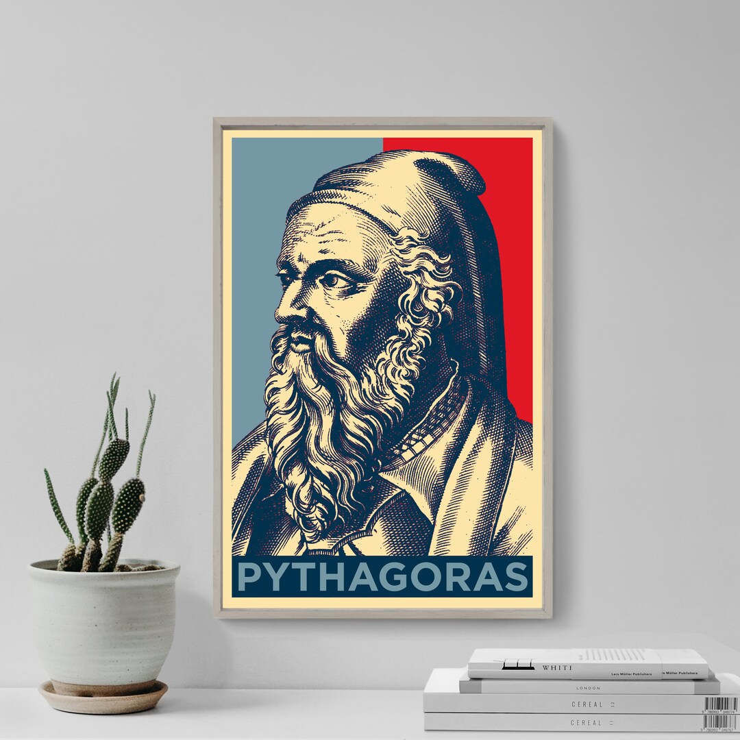 Pythagoras Original Art Print - Photo Poster Gift Home Wall Decor ...