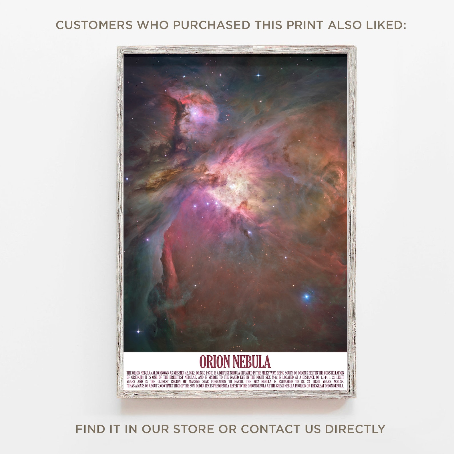 Orion Nebula Poster - Photo Art Print Photograph Gift Wall Home Decor ...