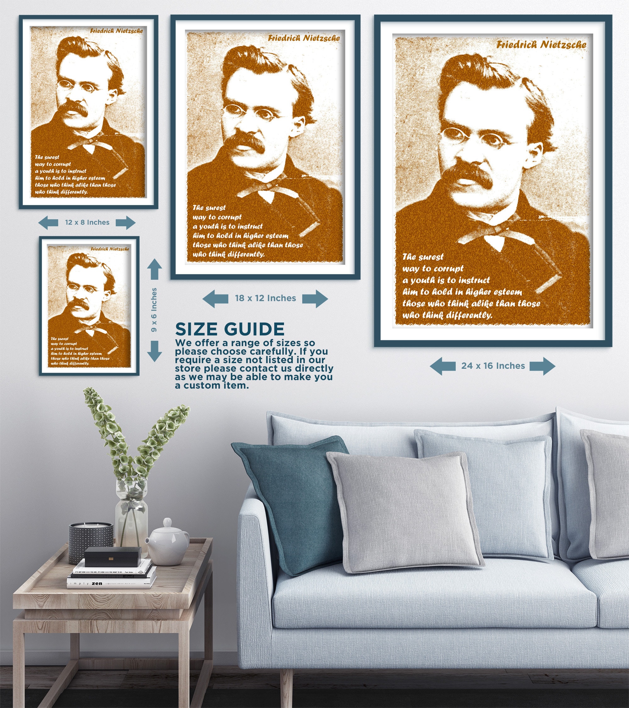 Friedrich Nietzsche Art Print Photo Poster Gift Quote | Etsy