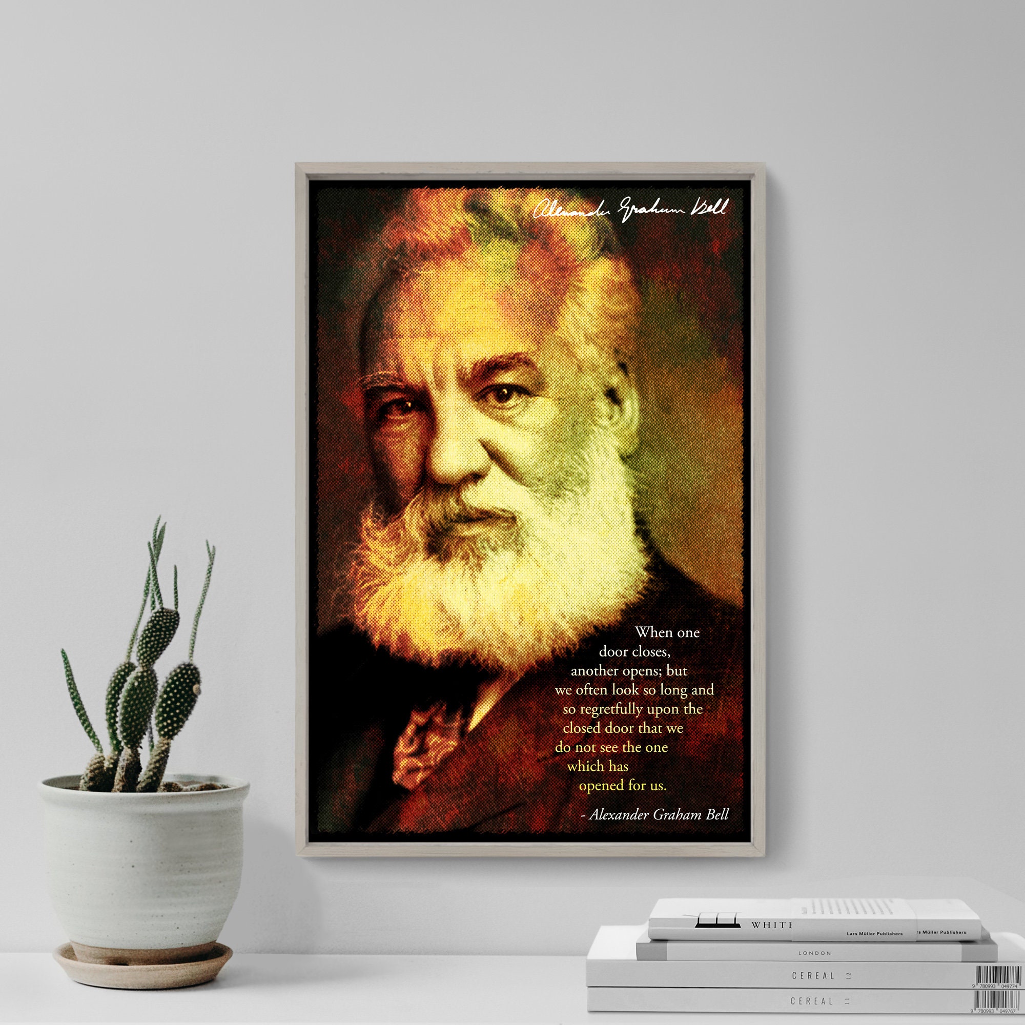 Alexander Graham Bell Original Art Print Foto Poster Gift - Etsy Nederland