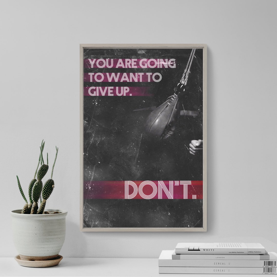 Boxeo motivacional No te rindas Impresión de arte Póster fotográfico ...