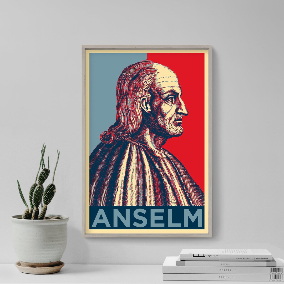 Saint Anselm of Canterbury Original Art Print - Anselm of Aosta Poster ...
