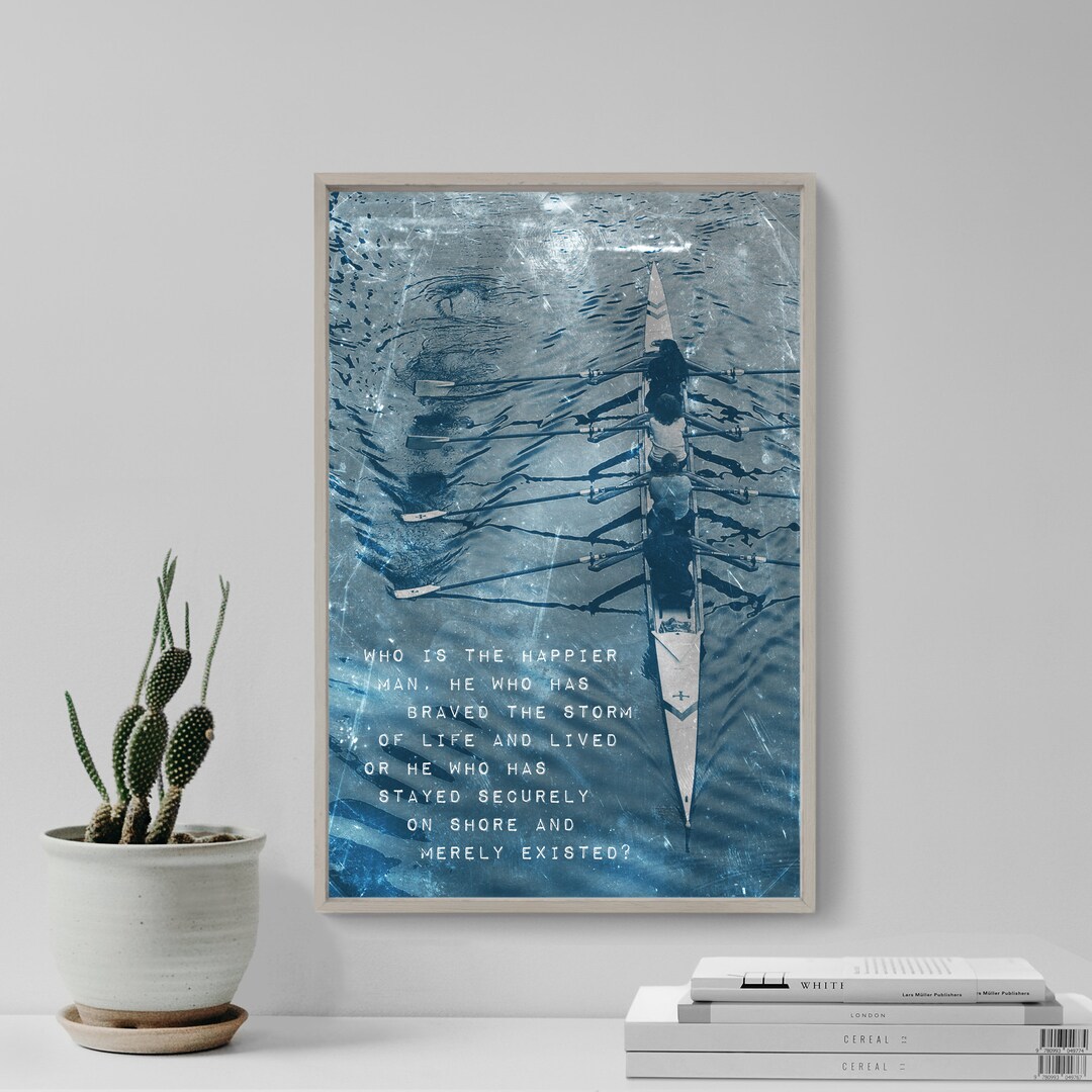 Rowing Motivational Print 01 - "who is Happier..." Art Photo Poster ...