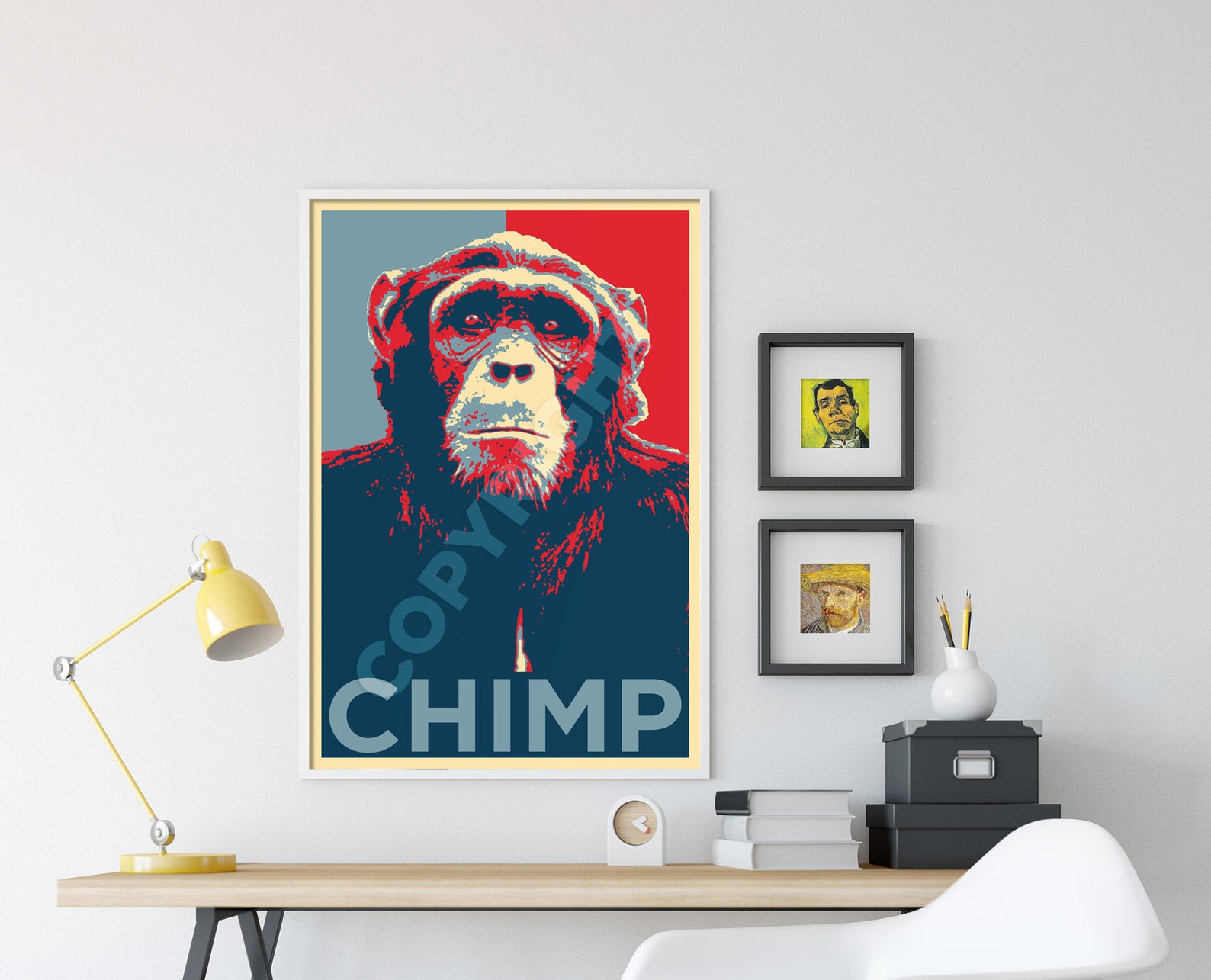 Chimp Original Art Print Photo Poster Gift Wall Home Decor - Etsy