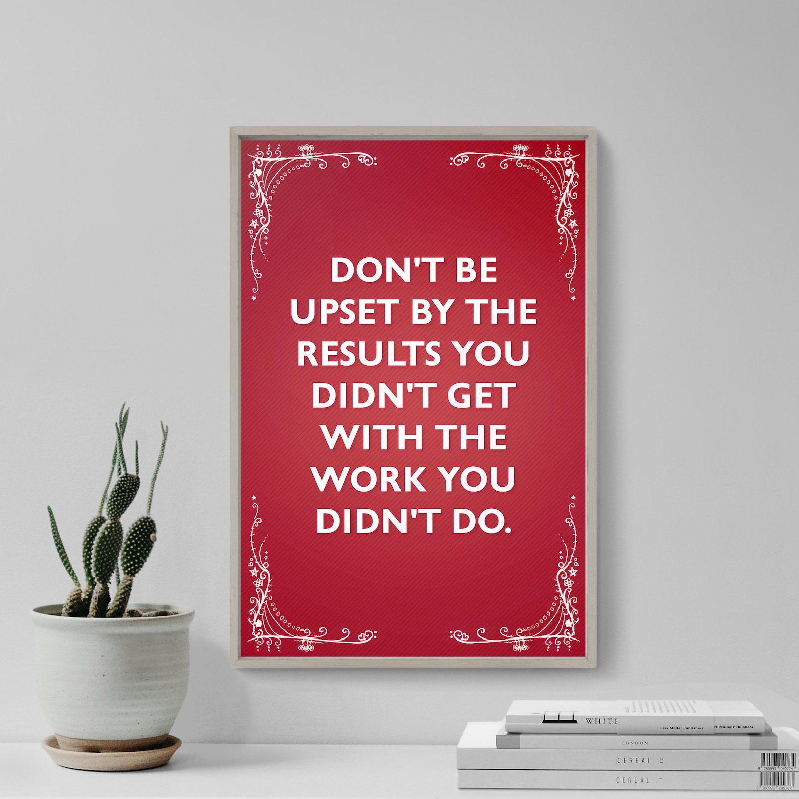 Motivational Quote Poster Don't Be Upset by the Results - Etsy