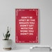 Motivational Quote Poster Don't Be Upset by the Results You Didn't Get ...