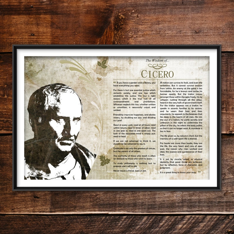 Cicero Greatest Quotes Original Art Print Featuring His | Etsy