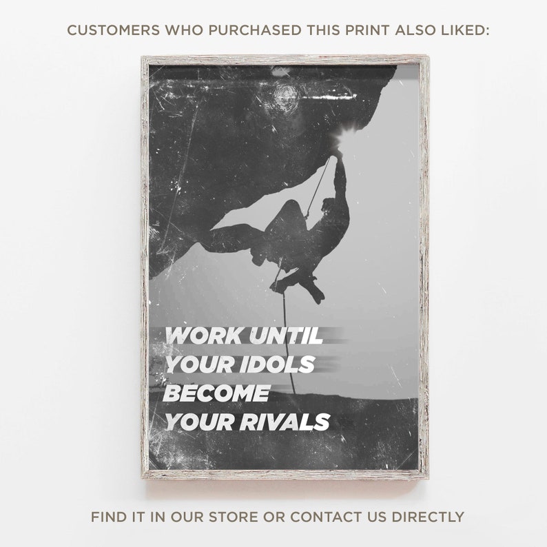 Climbing Motivational Poster 05 if You Think You Are - Etsy UK