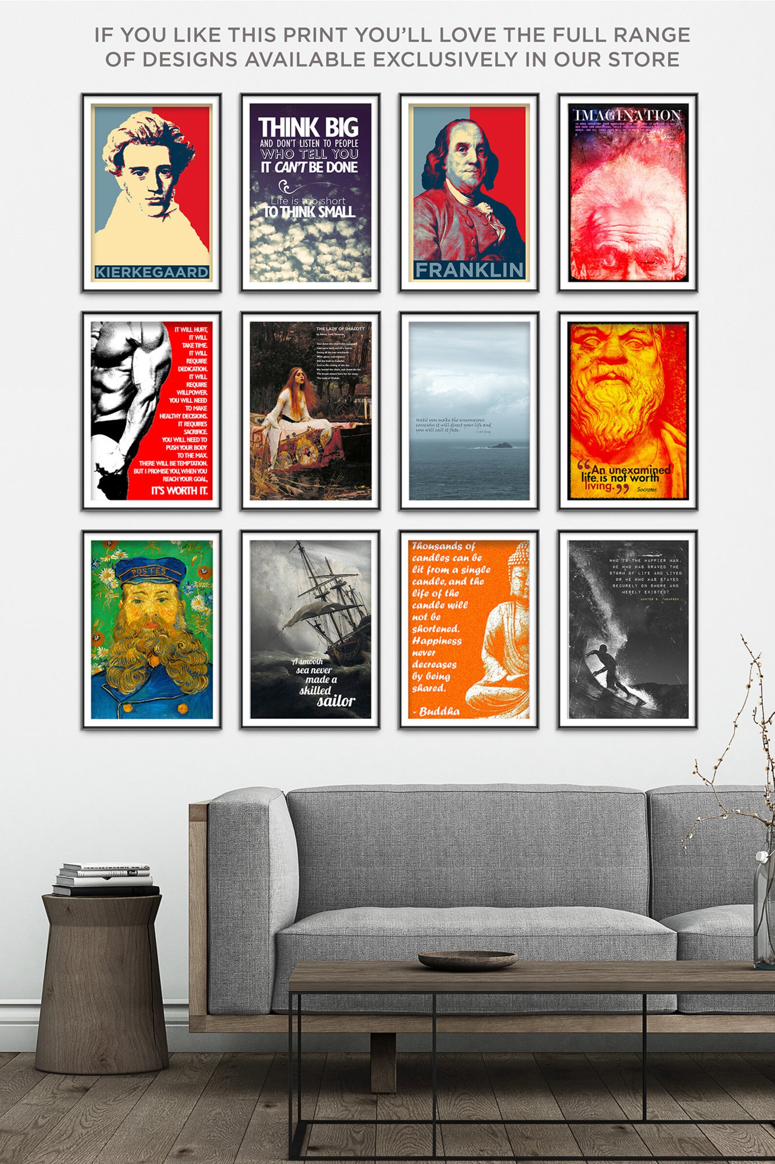 Søren Kierkegaard Original Art Print - Photo Poster Gift Home Wall ...