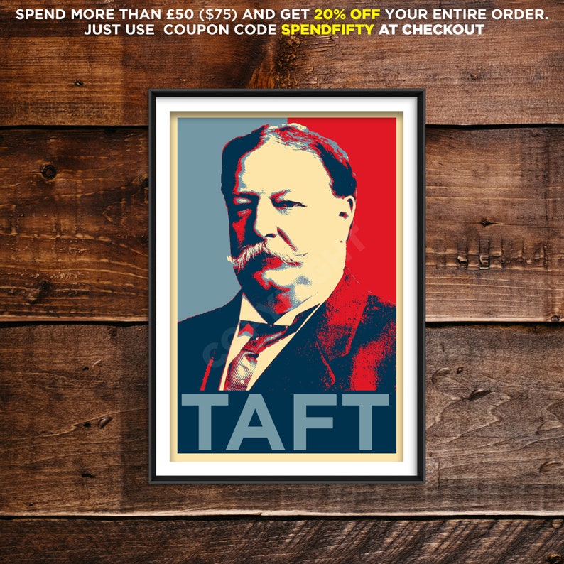 William Howard Taft Original Art Print Photo Poster Gift | Etsy