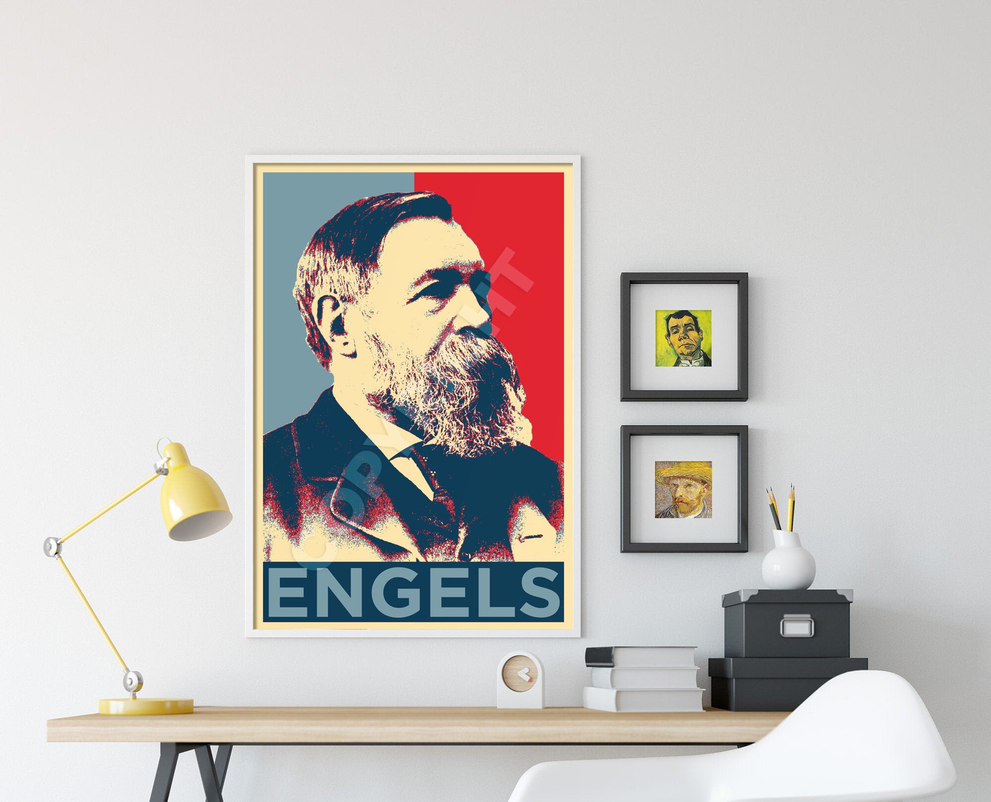 Friedrich Engels Original Art Print Photo Poster Gift Hope | Etsy