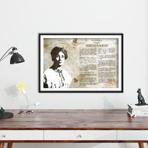 Emmeline Pankhurst Greatest Quotes - Original Art Print Featuring Her ...
