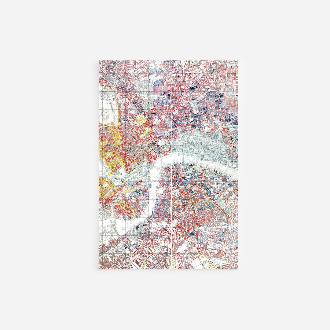 London Vintage Map 1889 V2 Art Print Poster Painting Museum Quality ...