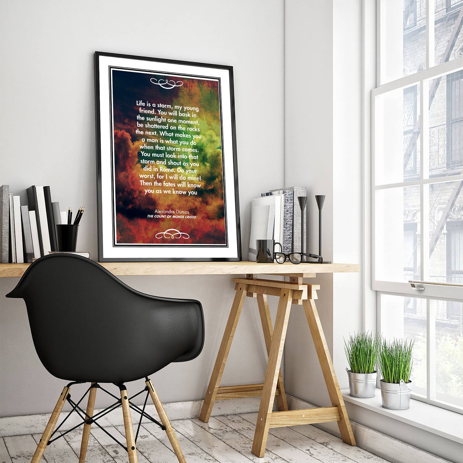 Alexandre Dumas Poster - Life is a Storm, My Young Friend - Photo Print ...