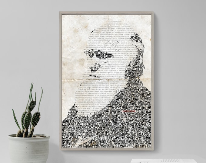 Science Art, Charles Darwin Print, Quote Prints, Literary Prints ...