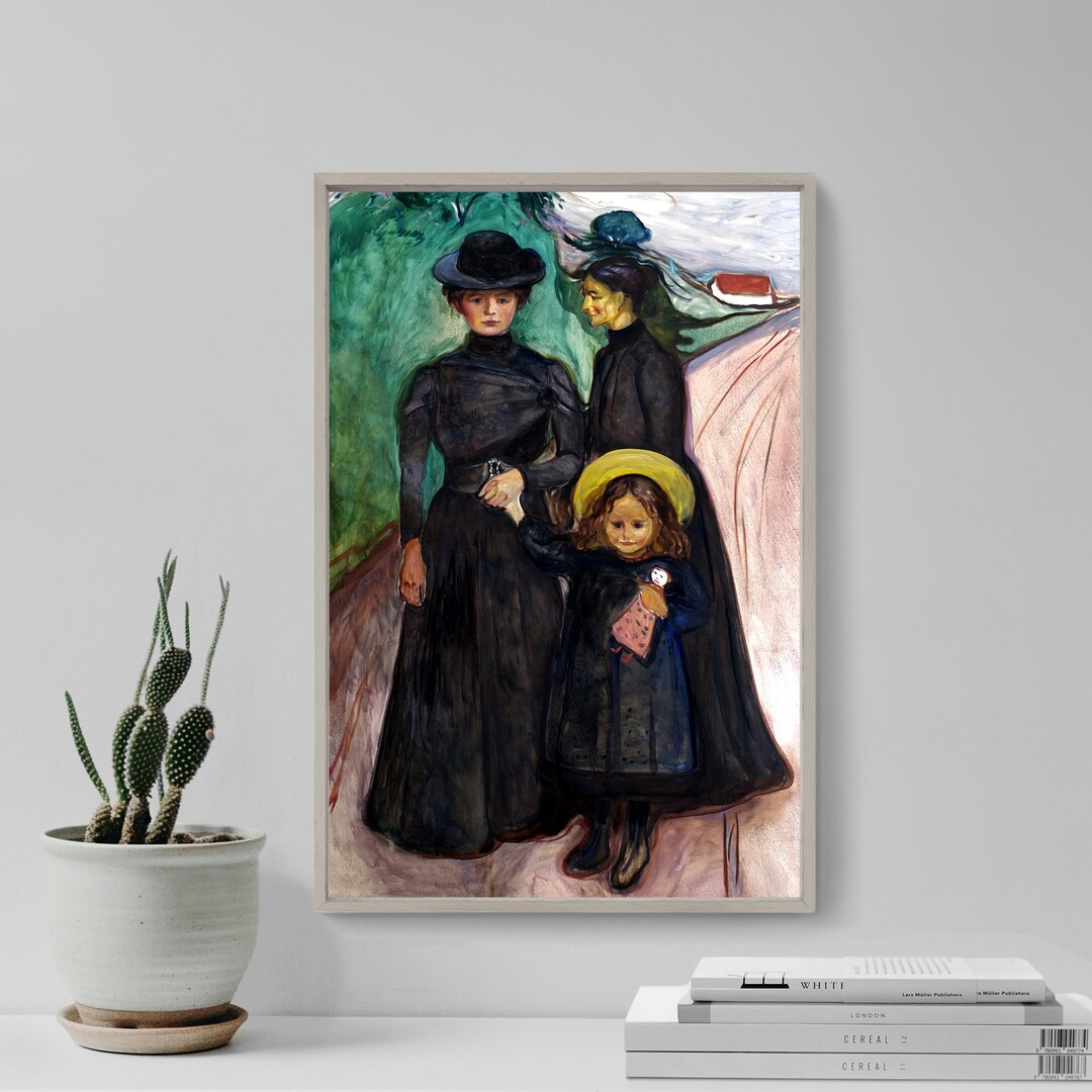 Edvard Munch - the Book Family (1903) - Painting Photo Poster Print Art ...