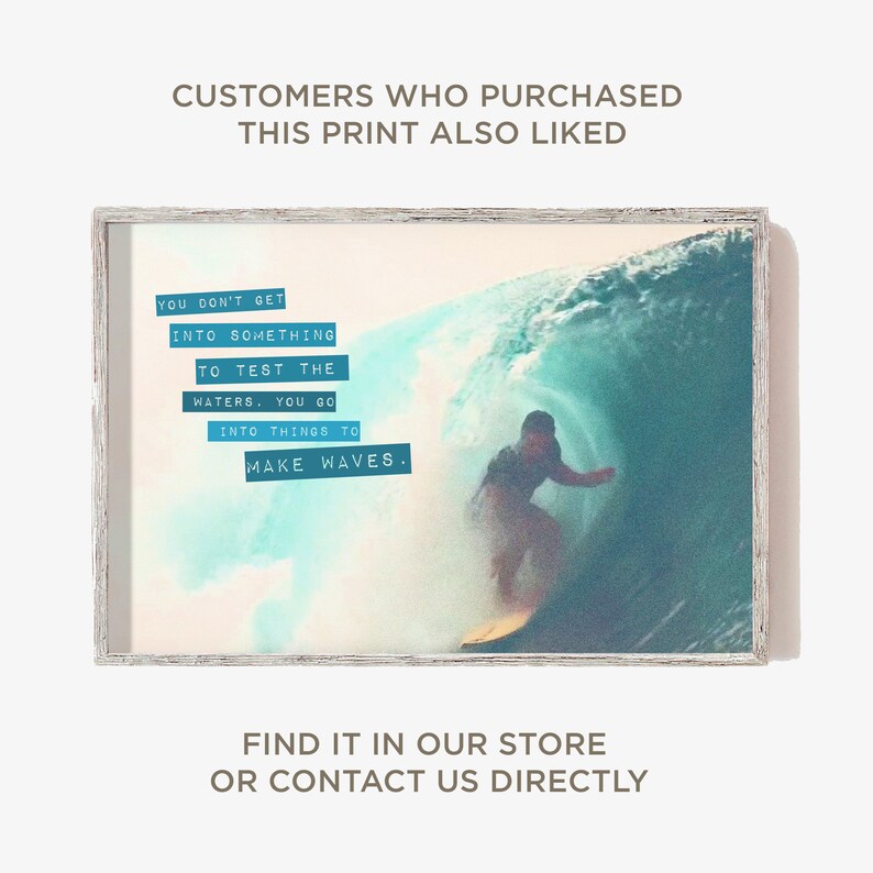 Surfing Motivational Poster 10 "you Can't Stop the Waves..." Original ...
