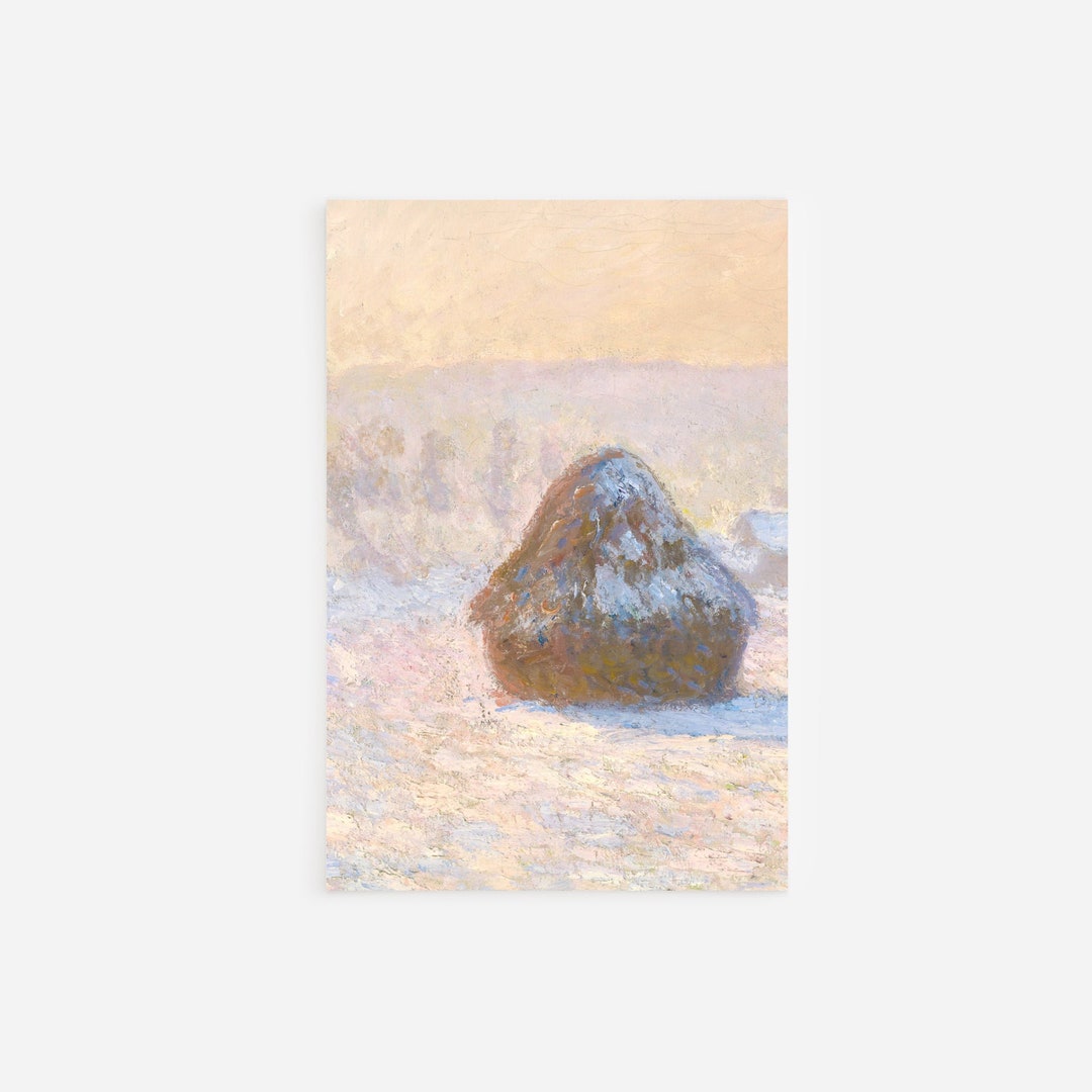 Claude Monet Haystack Triptych 1 of 3 Art Print Poster Painting Museum ...