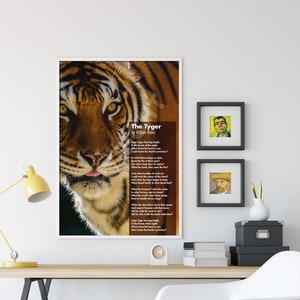William Blake Poem - the Tyger - Poster Original Art Print Photo Poetry ...