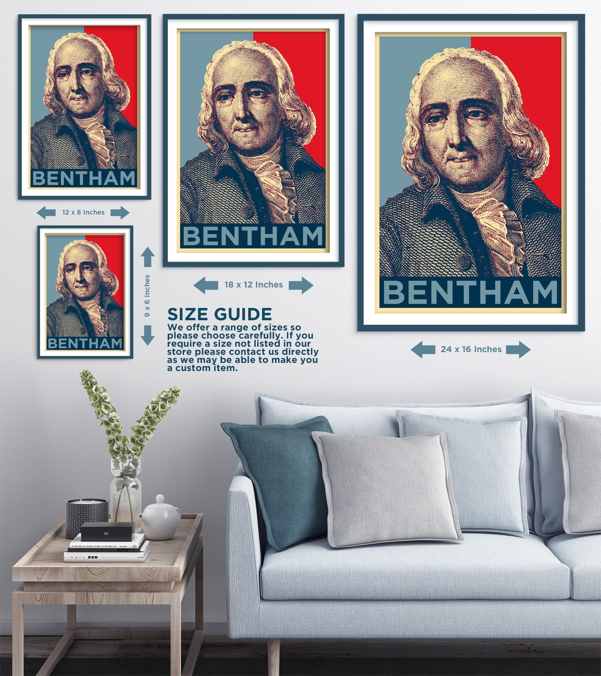 Jeremy Bentham Original Art Print Photo Poster Gift Wall - Etsy UK